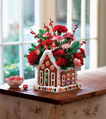 Gingerbread House Floral Bouquet – Gingerbread Fun