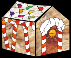 3D Gingerbread House Stained Glass – Gingerbread Fun