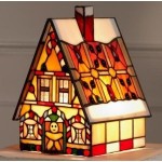 Gingerbread House Tiffany Stained Glass Lamp – Gingerbread Fun